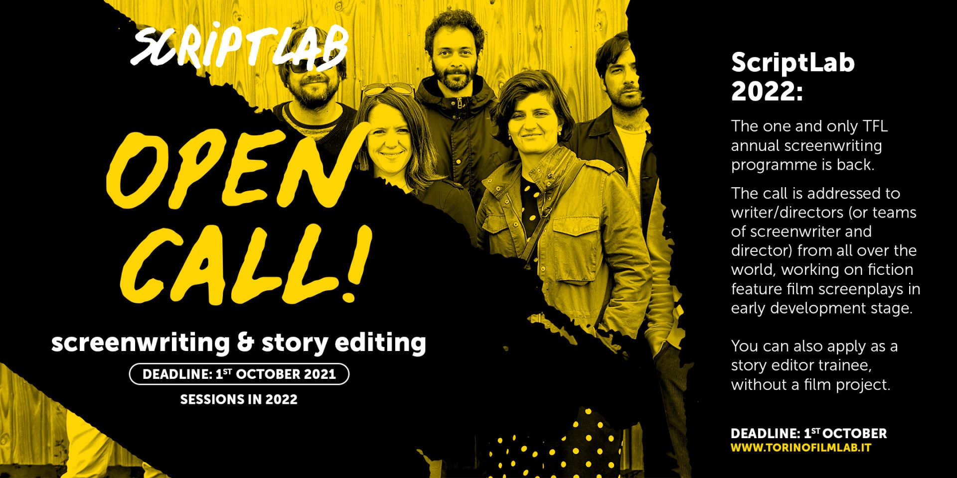 Apply to TorinoFilmLab's ScriptLab 2022 - Suomen elokuvasäätiö